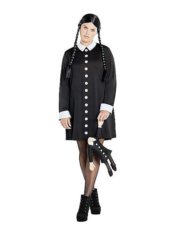 Wednesday Addams Costume Black Dress | Gothic Halloween Outfit – The ...
